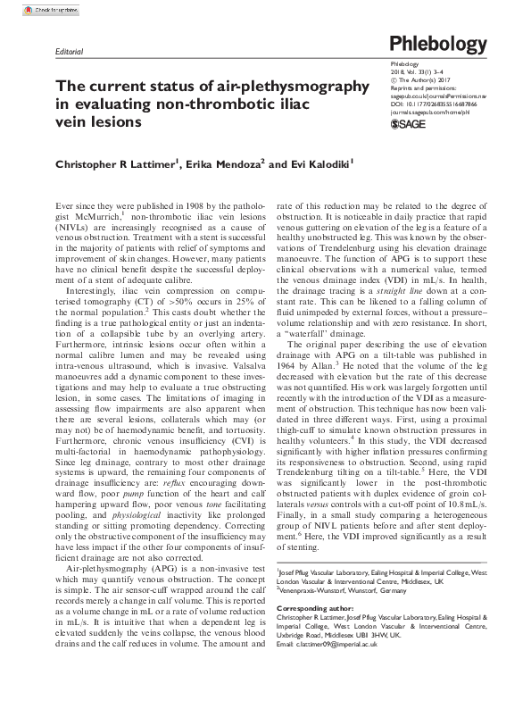 (PDF) The current status of air-plethysmography in evaluating non ...