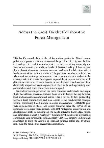 (PDF) Across the Great Divide: Collaborative Forest Management