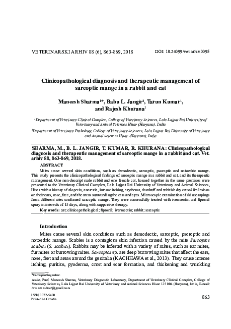 (PDF) Clinicopathological diagnosis and therapeutic management of ...