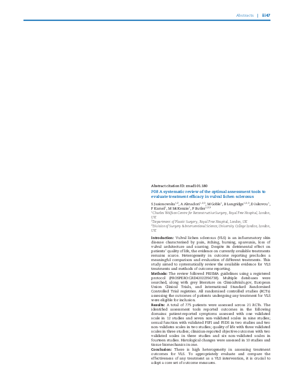 (PDF) P08 A systematic review of the optimal assessment tools to evaluate treatment efficacy in ...