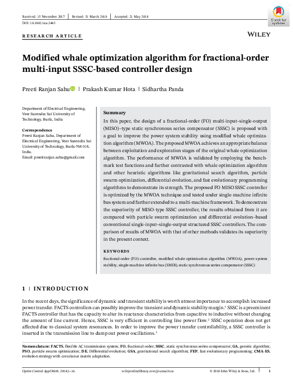(PDF) Modified whale optimization algorithm for fractional-order multi ...
