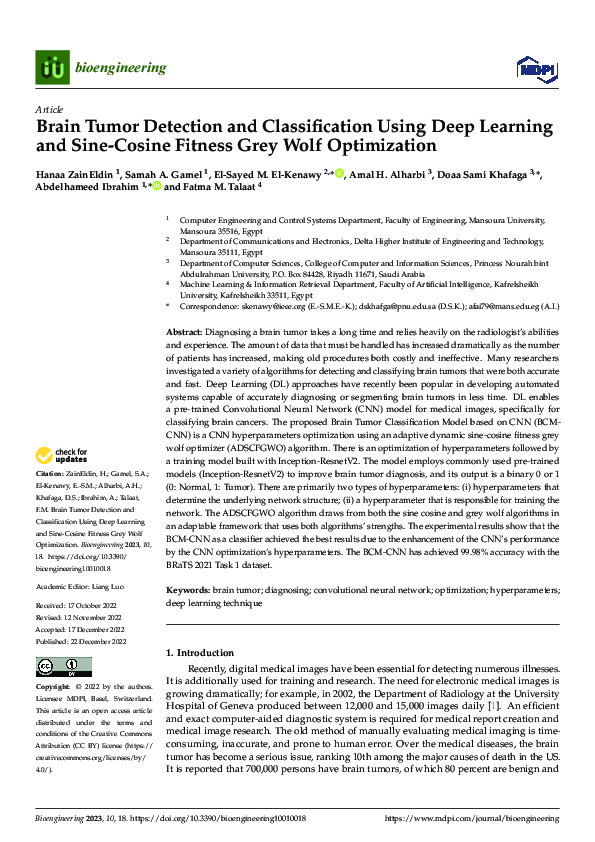 (PDF) Brain Tumor Detection and Classification Using Deep Learning and ...