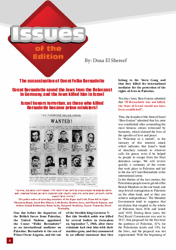 (PDF) The assassination of Count Folke Bernadotte