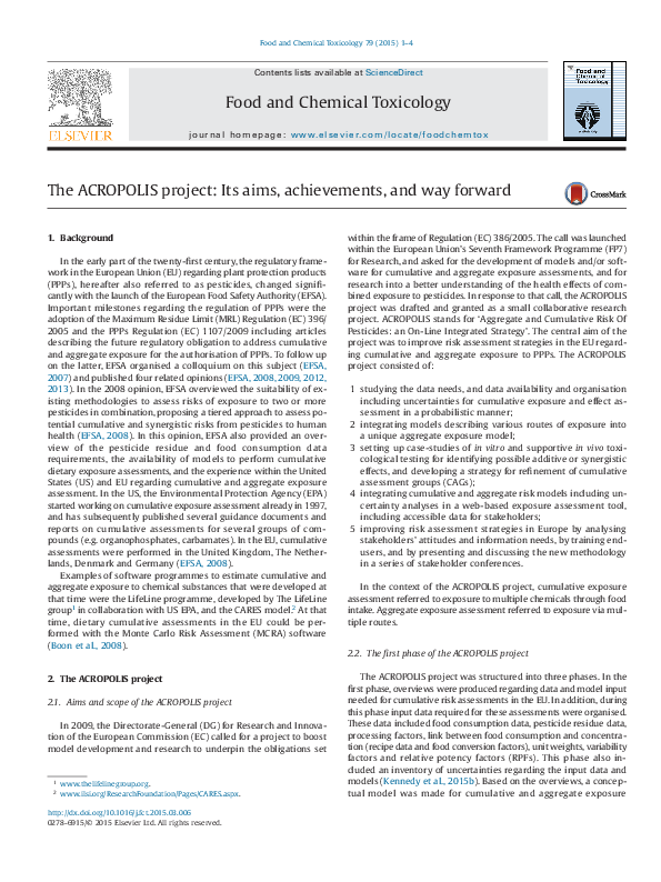 (PDF) The ACROPOLIS project: Its aims, achievements, and way forward