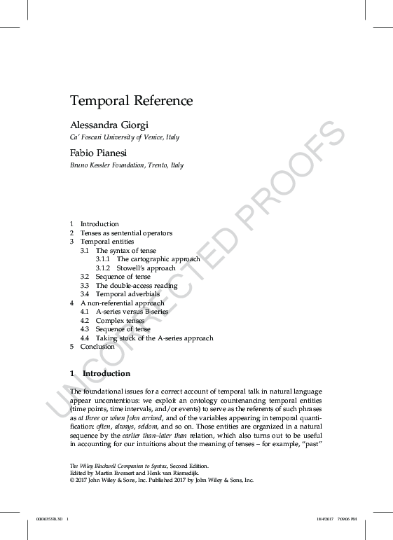 (PDF) Temporal Reference
