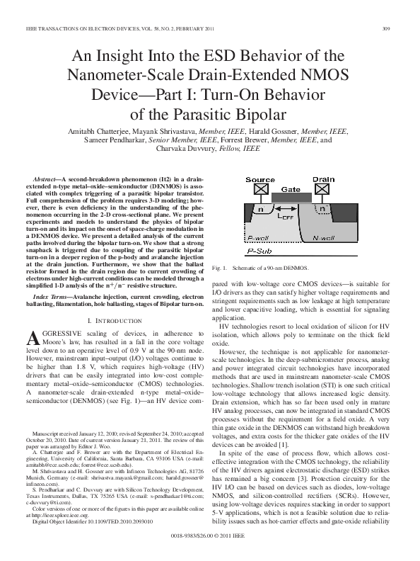 (PDF) An Insight Into ESD Behavior of Nanometer-Scale Drain Extended ...