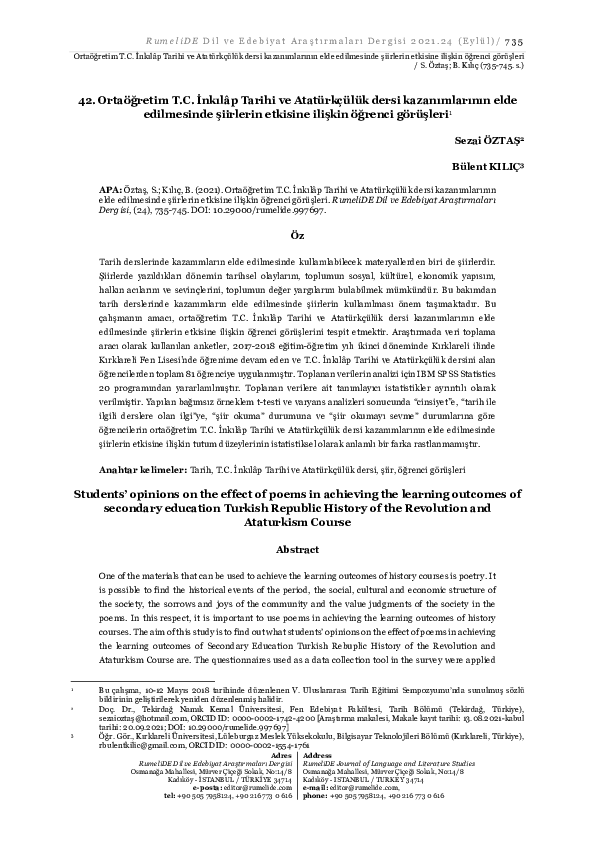 (PDF) Ortaöğretim T.C. İnkılâp Tarihi ve Atatürkçülük dersi ...