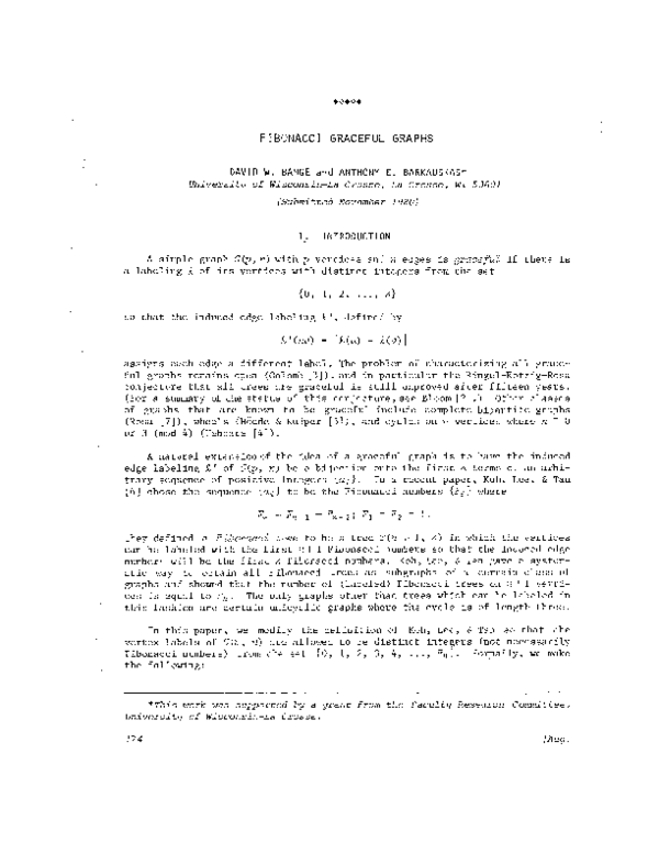 (PDF) Fibonacci graceful graphs | KM Kathiresan - Academia.edu