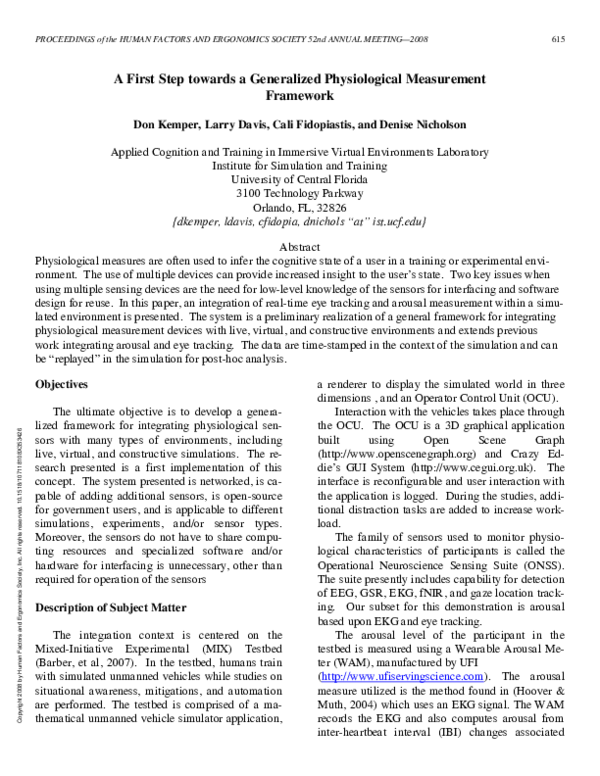 (PDF) A First Step towards a Generalized Physiological Measurement ...