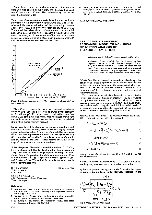 Pdf Application Of Modified Ebers Moll Model To Nonlinear Distortion Analysis Of Transistor