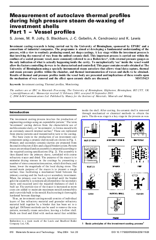 (PDF) Measurement of autoclave thermal profiles during high pressure ...