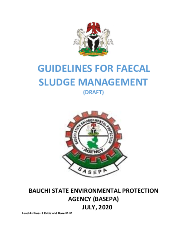 (PDF) Guidelines for Faecal Sludge Management (Draft)