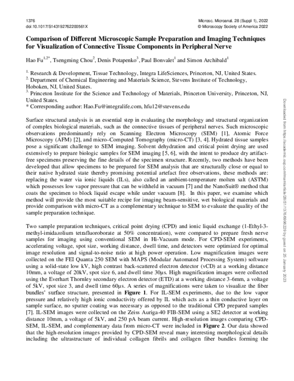 (PDF) Comparison of Different Microscopic Sample Preparation and ...
