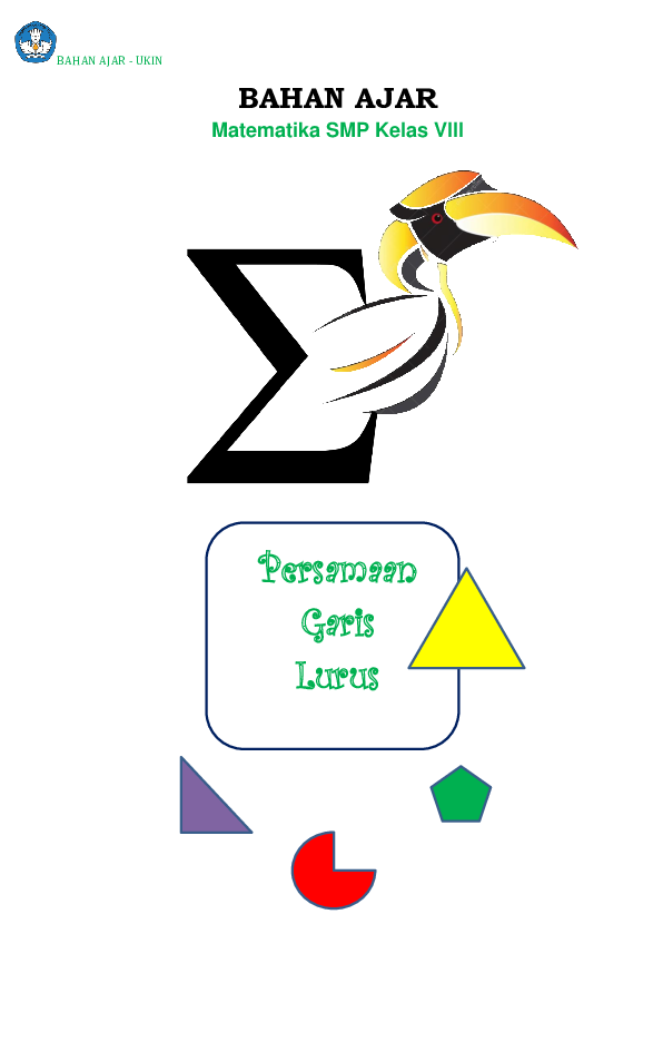 (PDF) MODUL AJAR UKIN - PERSAMAAN GARIS LURUS KELAS VIII