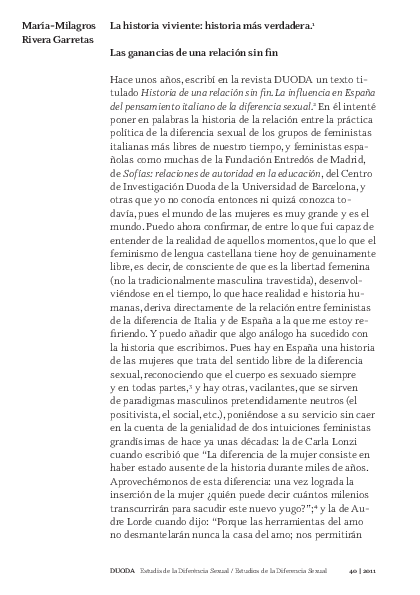 (PDF) La historia viviente: historia más verdadera