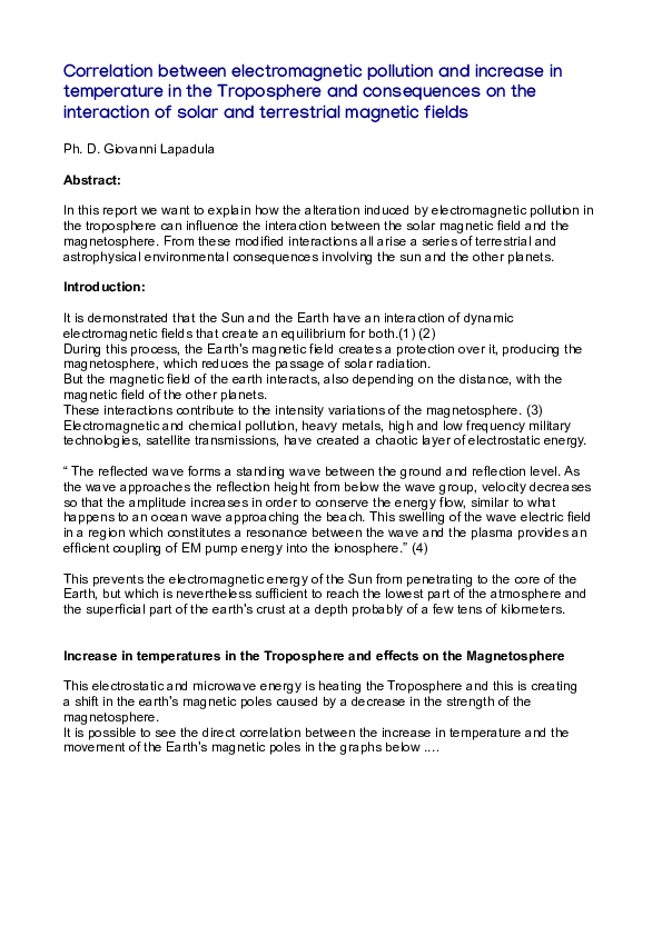 (PDF) Correlation between electromagnetic pollution and increase in ...