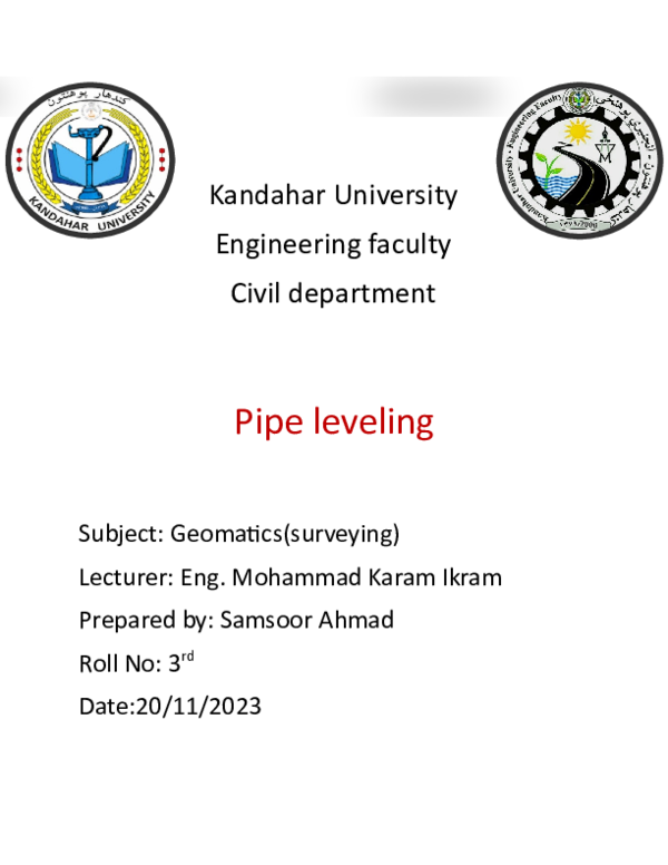 (DOC) Pipe leveling