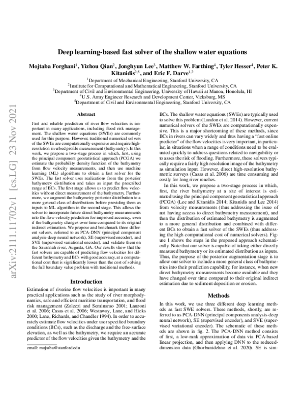 (PDF) Deep learning-based fast solver of the shallow water equations