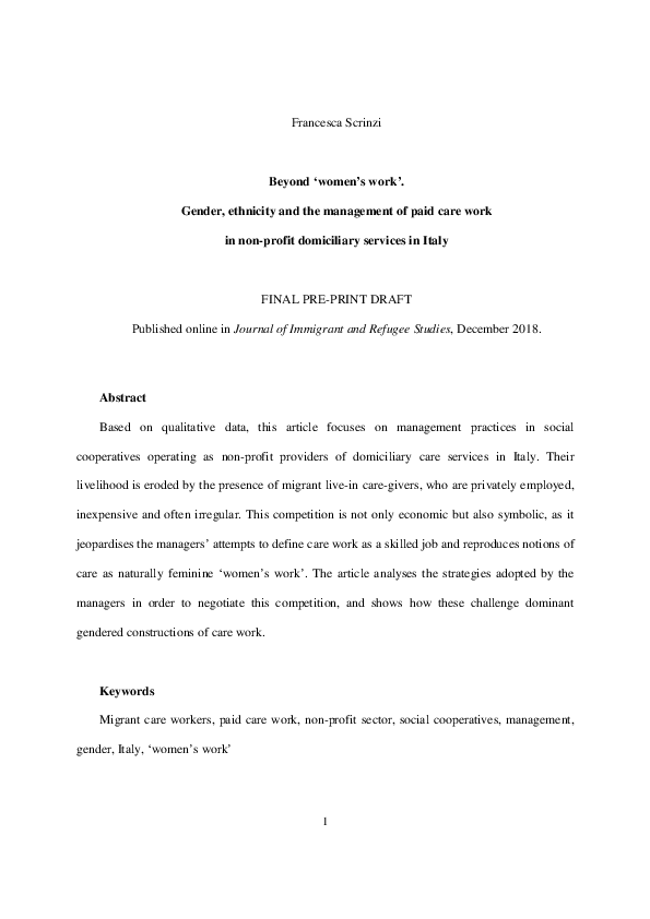 (PDF) Francesca Scrinzi Beyond women%27s work_FINAL PRE PRINT DRAFT