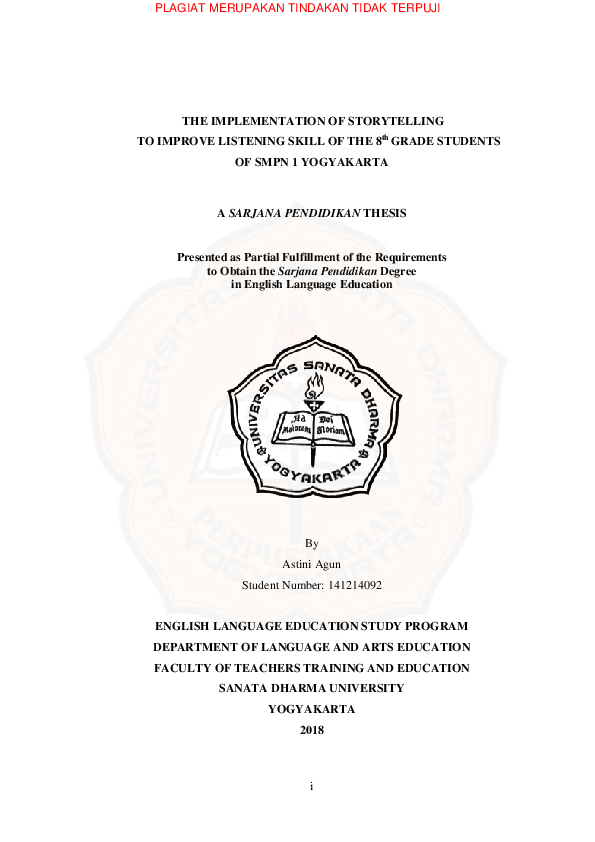 (PDF) The implementation of storytelling to improve listening skill of ...