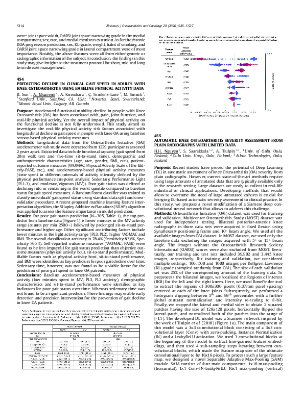 (PDF) Predicting decline in clinical gait speed in adults with knee osteoarthritis using ...