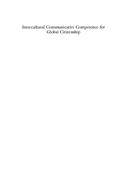 (PDF) Intercultural Communicative Competence for Global Citizenship