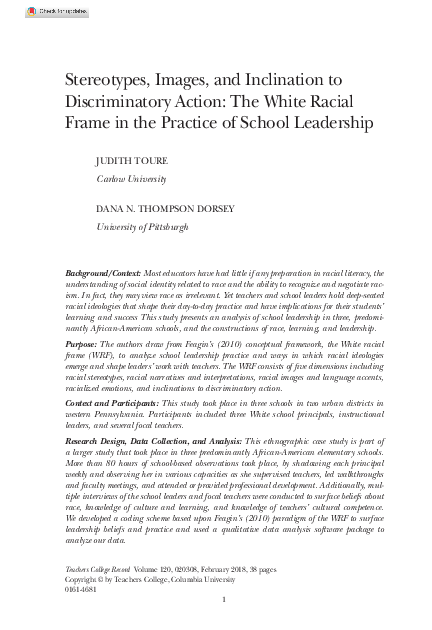 (PDF) Stereotypes, Images, and Inclination to Discriminatory Action ...