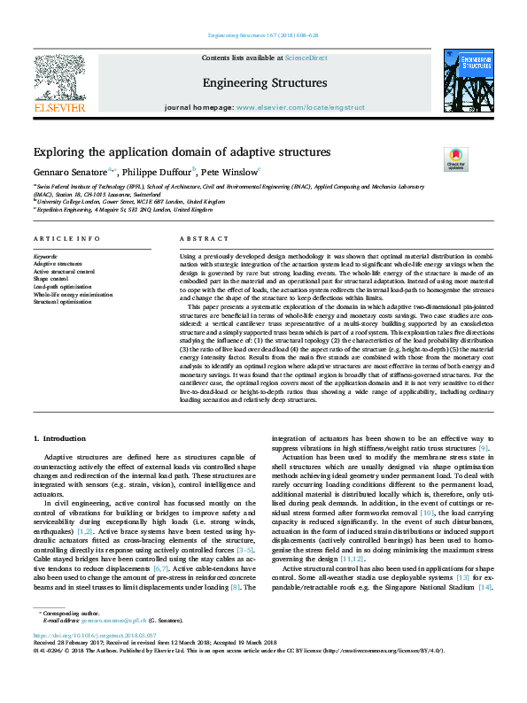 (PDF) Exploring the application domain of adaptive structures