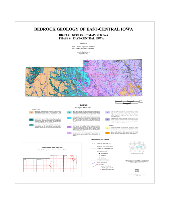 (PDF) Bedrock geology of east-central Iowa, Digital geologic map of ...