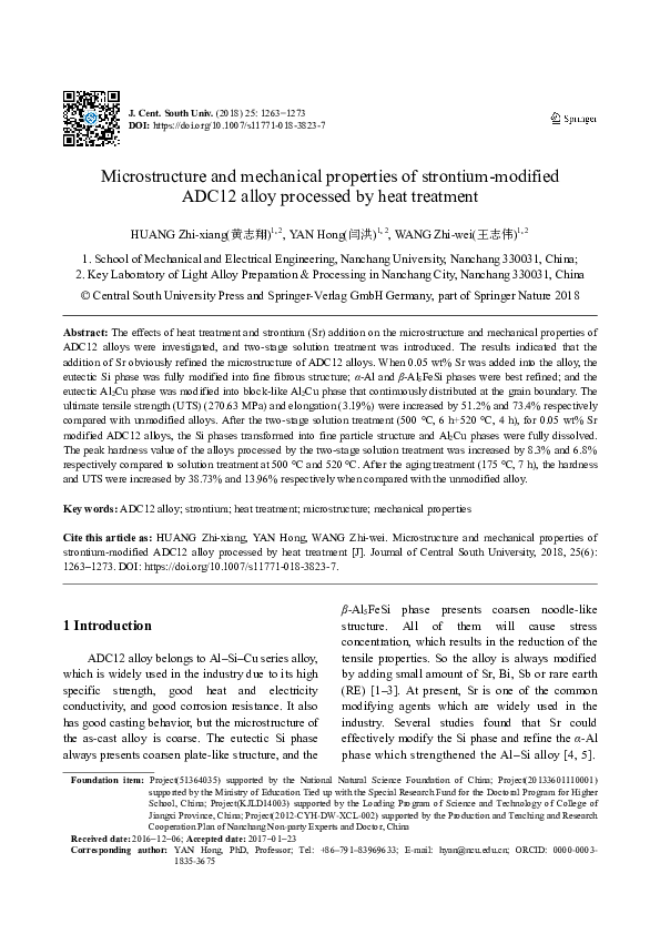 (PDF) Microstructure and mechanical properties of suction-cast ...