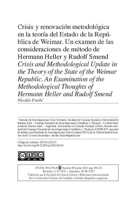 (PDF) Crisis y renovación metodológica de la teoría del Estado de la ...