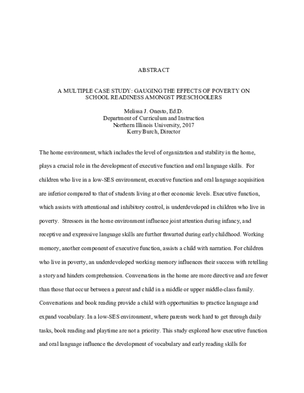 (PDF) A Multiple Case Study: Gauging the Effects of Poverty on School ...