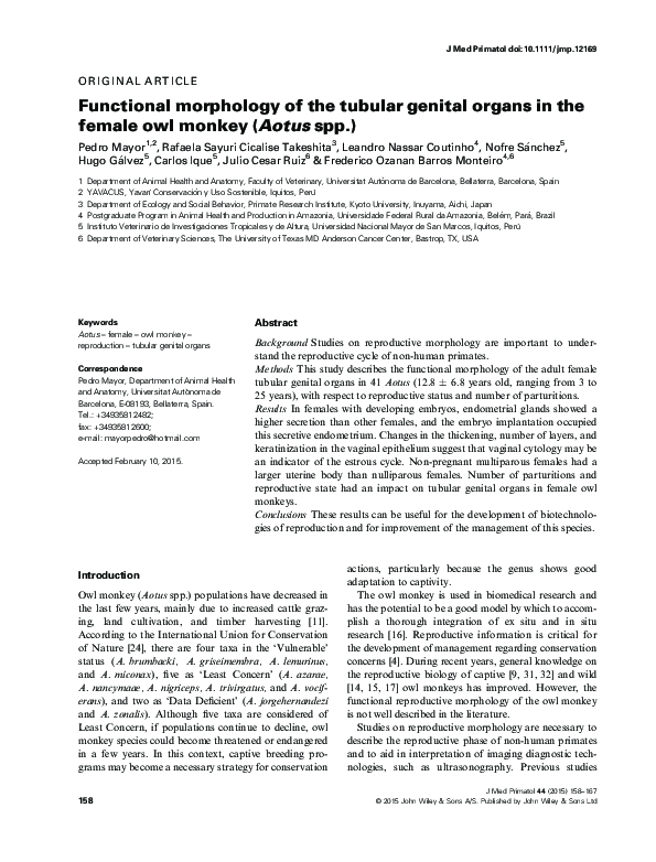 (PDF) Functional morphology of the tubular genital organs in the female ...