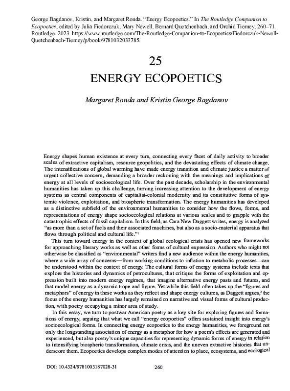 (PDF) Energy Ecopoetics