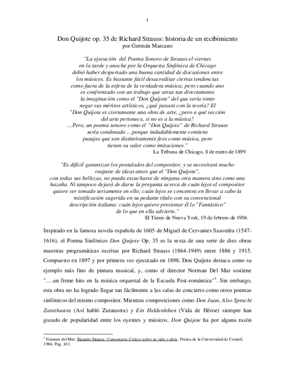 (PDF) Don Quijote op. 35 de Richard Strauss: historia de un ...