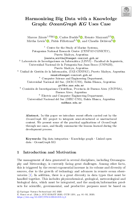 (PDF) Harmonizing Big Data with a Knowledge Graph: OceanGraph KG Uses Case