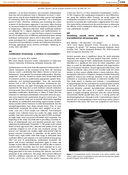 (PDF) Visualizing ascarid worm burdens in foals by transabdominal ...