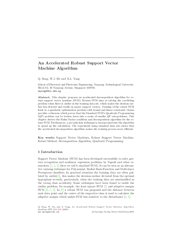 (PDF) An Accelerated Robust Support Vector Machine Algorithm