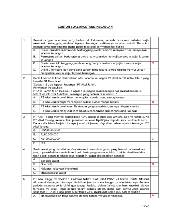 (DOC) Contoh Soal AKT KONTEMPORER PSAK