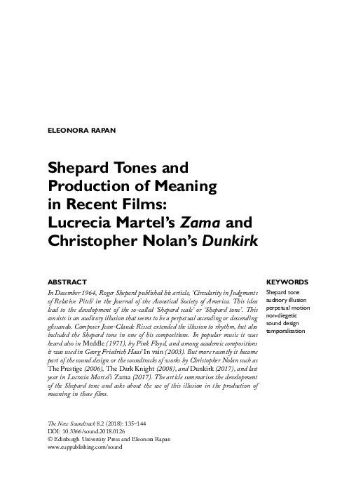 (PDF) Shepard Tones and Production of Meaning in Recent Films: Lucrecia ...