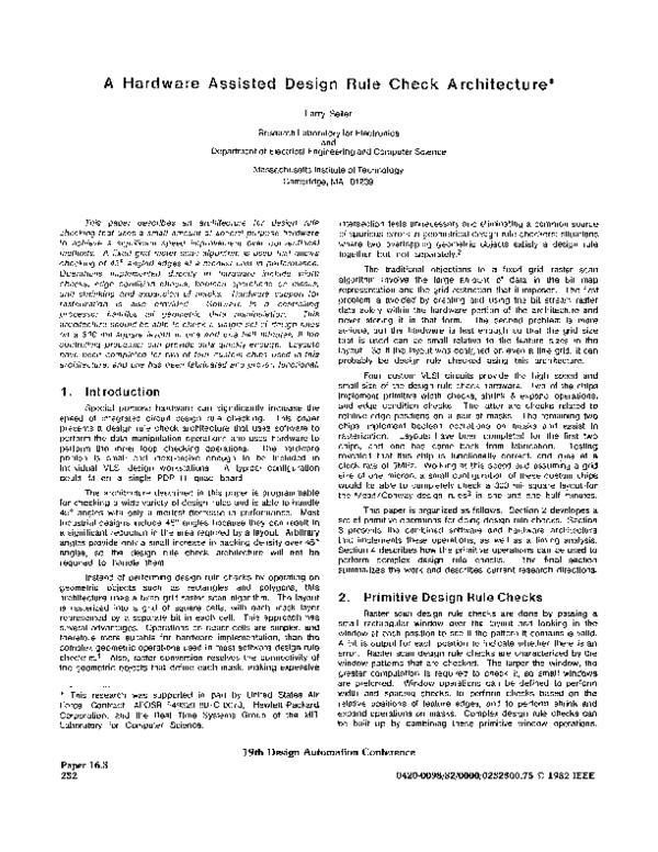 (PDF) A hardware assisted design rule check architecture