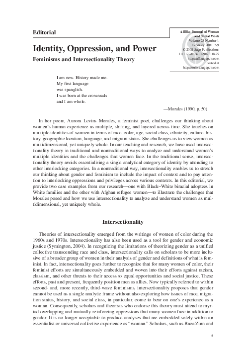 (PDF) Identity, Oppression, and Power