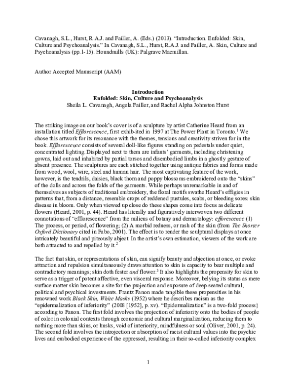 (PDF) Introduction Enfolded: Skin, Culture and Psychoanalysis