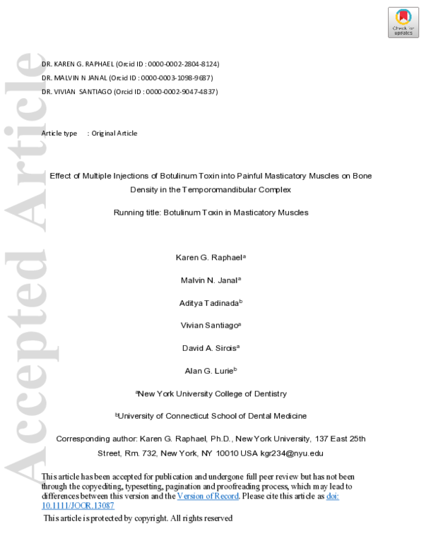 (PDF) Effect of multiple injections of botulinum toxin into painful ...