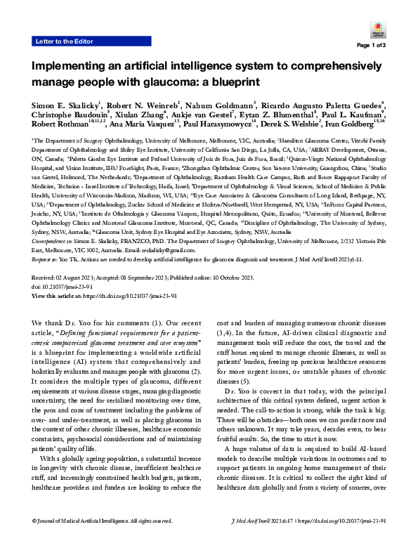 Pdf Implementing An Artificial Intelligence System To Comprehensively Manage People With