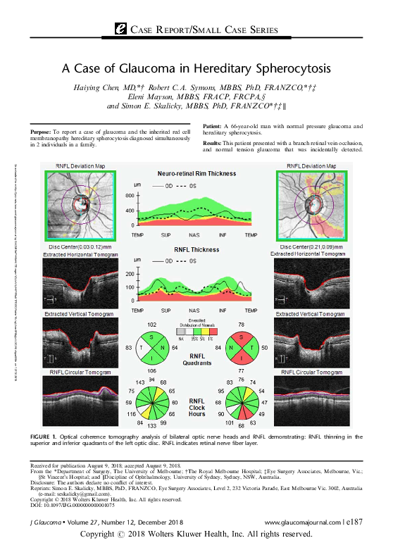 (PDF) A Case of Glaucoma in Hereditary Spherocytosis