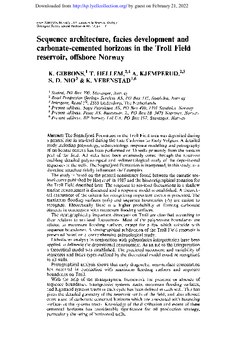 (PDF) Sequence architecture, facies development and carbonate-cemented ...