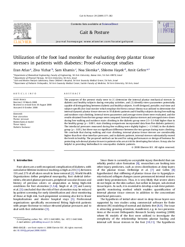 (PDF) Utilization of the foot load monitor for evaluating deep plantar ...