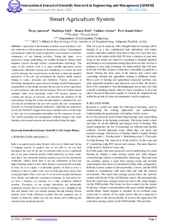 (PDF) Smart Farming System Paper