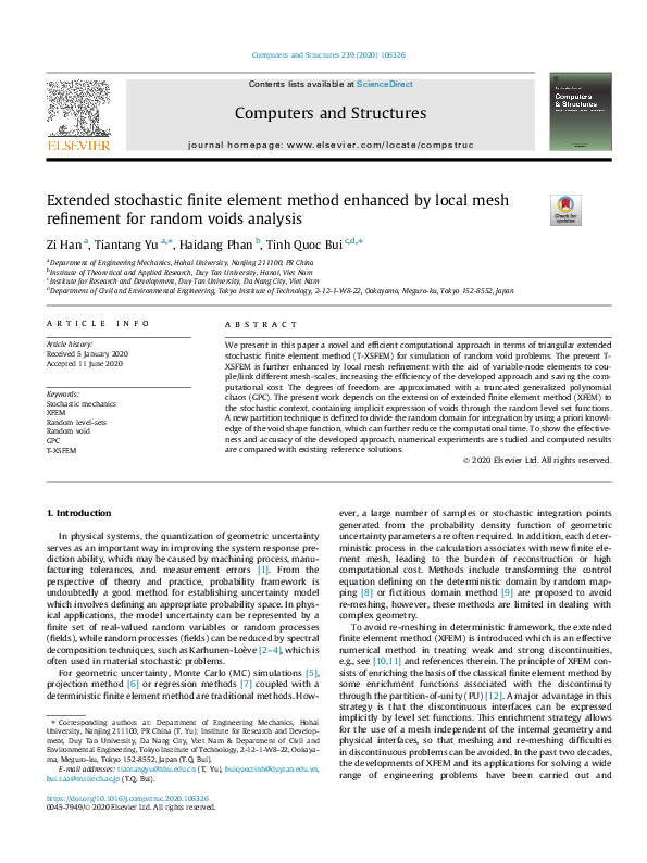 (PDF) Extended stochastic finite element method enhanced by local mesh refinement for random ...